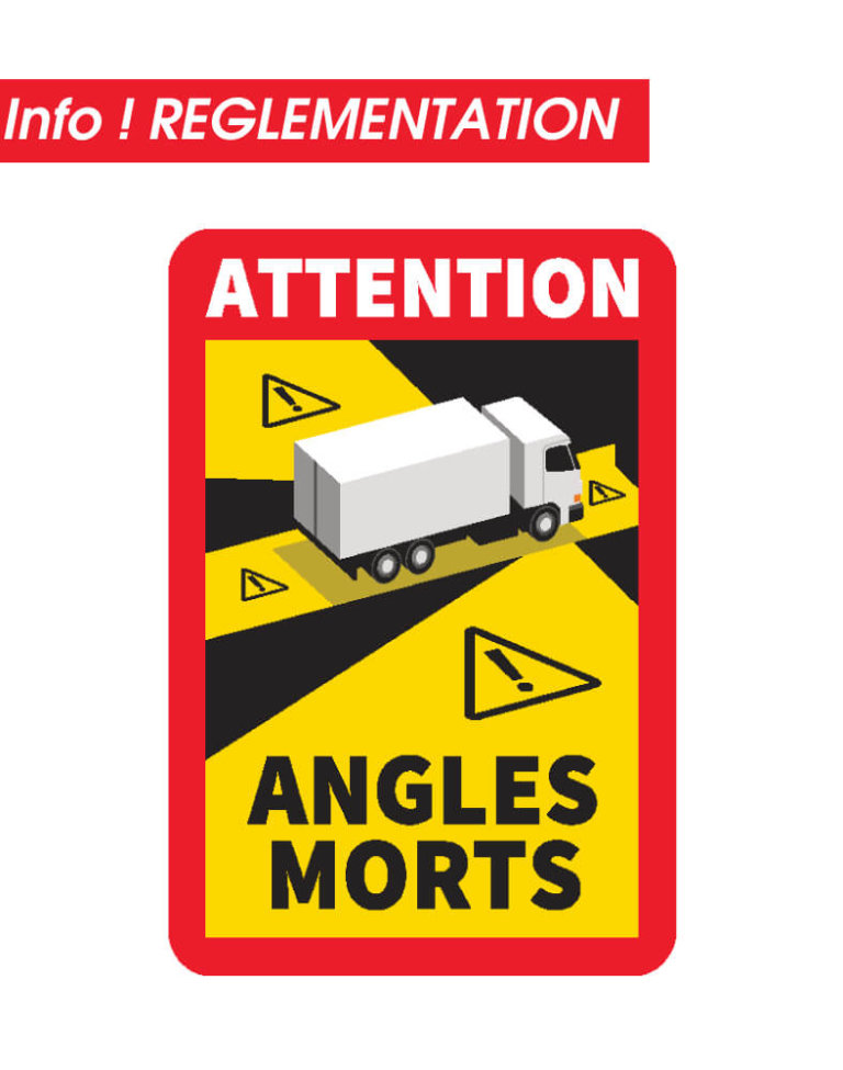Sticker angles mort / Camion – Porteur – Remorque – Expédition J+1 ...